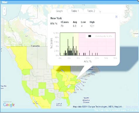 Contextualized Map With Data Of Diabetics In The Tuanalyze Application