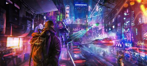 Pavel Bondarenko Street Ultra Wide Digital Art Photoshop
