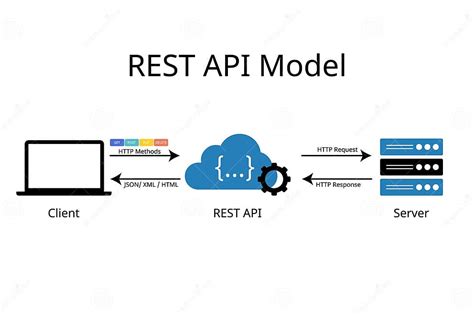 Rest Api Model Or Representational State Transfer Paradigm From Client