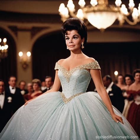 Annette Funicello In Ballroom Gown Stable Diffusion Online