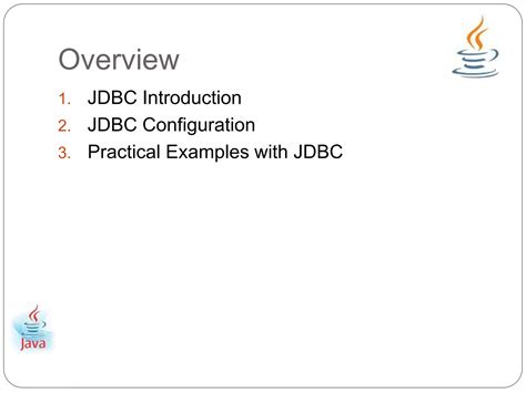 Lecture 1 Java Database Connectivity Ppt