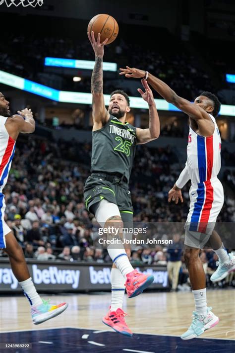 Austin Rivers Of The Minnesota Timberwolves Drives To The Basket