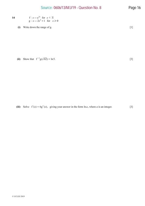 1 Cie Igcse Additional Mathematics Topical Past Paper Functions Pdf