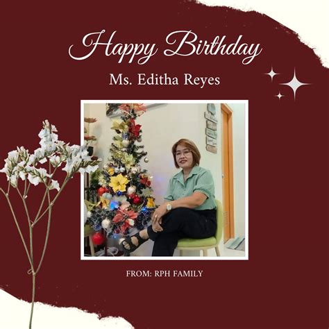 Rcd Happy Birthday Ms Editha Reyes From Survivor Division 🎉 May This New Chapter Of Your