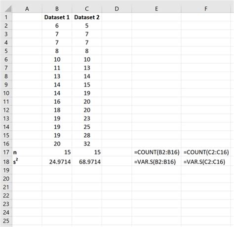 So Berechnen Sie Die Gepoolte Varianz In Excel Schritt Für Schritt • Statologie