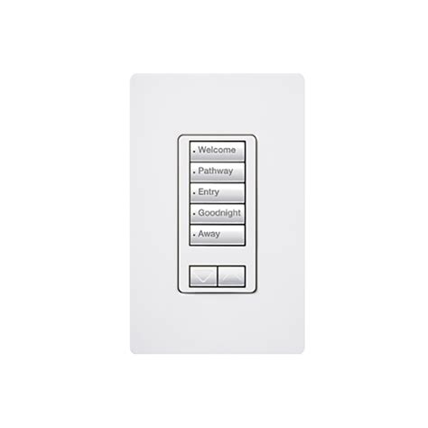 Lutron Rrd W5brl Wh Radiora2 5 Button Keypad With Raiselower — Blue