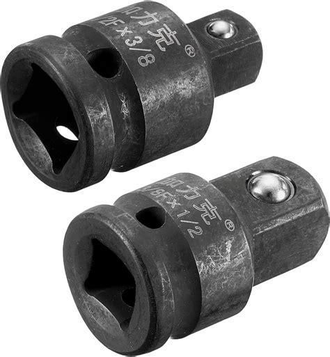 Uxcell 1 2 F To 3 8 M And 3 8 F To 1 2 M Impact Socket Adapter Set Of 2 Pcs