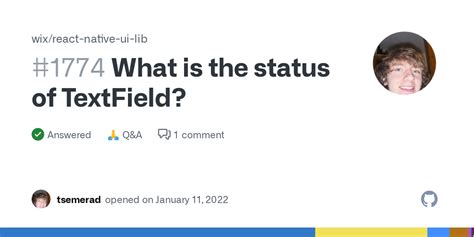 what is the status of textfield · wix react native ui lib · discussion