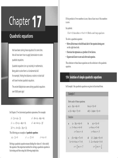 Simple Quadratic Equation