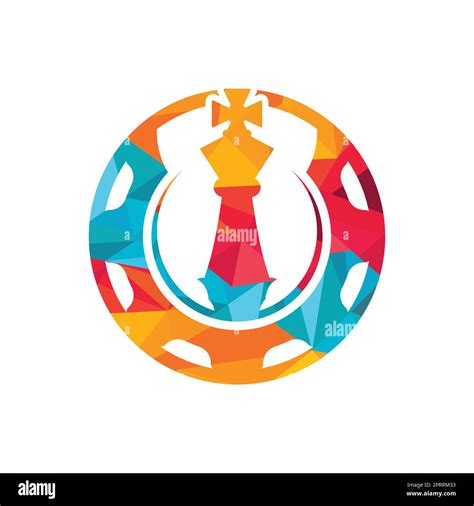 Gear Chess Logo Design Vector Illustration Creative Chess Logo Design