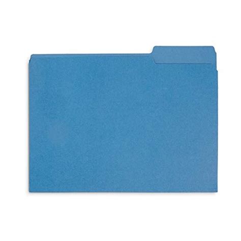 File Folder Cut Tab Letter Size Blue Great For Organizing And Easy File Storage Per