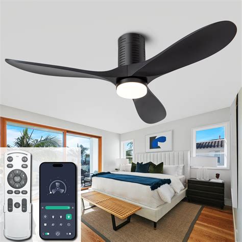 Ducrew 52 Flush Mount Ceiling Fans With Lights And Remote