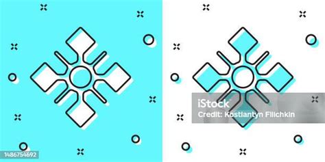 녹색과 흰색 배경에 격리 된 검은 줄 눈송이 아이콘 임의동적 모양 벡터 0명에 대한 스톡 벡터 아트 및 기타 이미지 0명 12월 1월 Istock