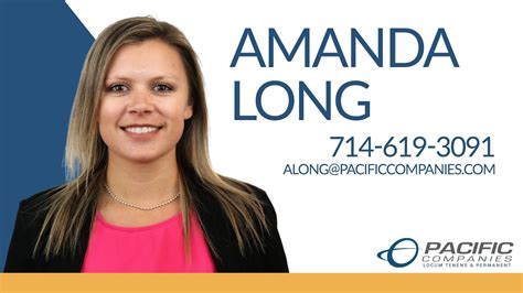 Meet Amanda Long Your Expert Locum Tenens Recruiter At Pacific