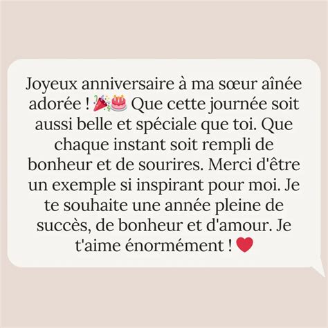 Vœux Danniversaire Pour Belle Sœur Messages Chaleureux