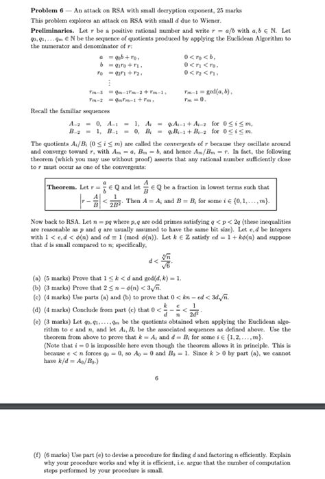 Problem 6 An Attack On Rsa With Small Decryption