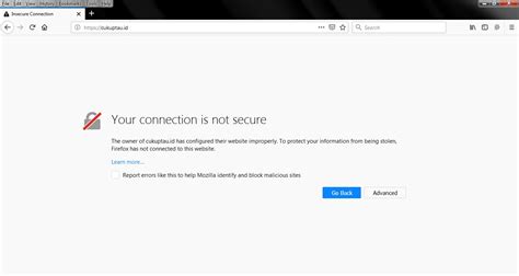 Cara Mengatasi Your Connection Is Not Secure Firefox Cukuptauid