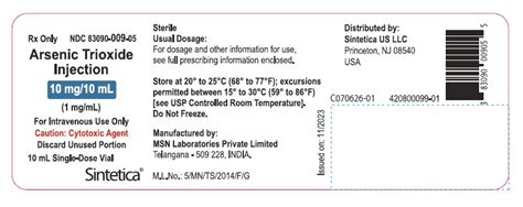 These Highlights Do Not Include All The Information Needed To Use Arsenic Trioxide Injection