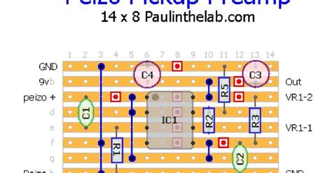 Peizo Pickup Transducer Preamp Stripboard Veroboard Layout Diy Guitar Diy Amplifier