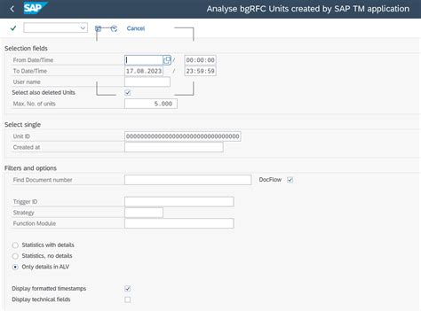 Analyse BgRFC Units Created By SAP TM Application SAP Community