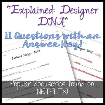 NETFLIX Explained Designer DNA By SpunkyScienceTeacher TPT