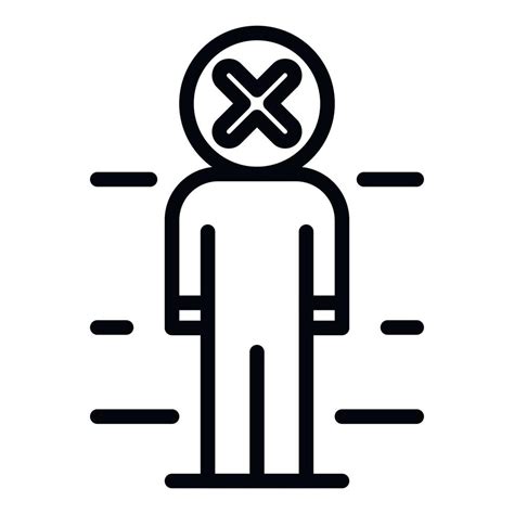 No Biometric Authentication Icon Outline Style 15308345 Vector Art At Vecteezy