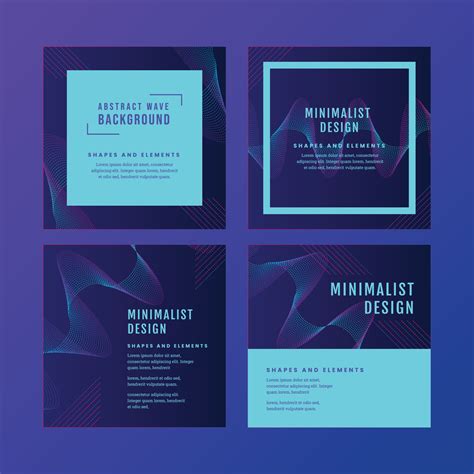 Wave Design Background Social Media Post And Instagram Post Template 14591136 Vector Art At