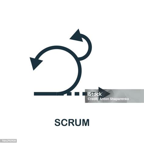 Symbole Dicône De Vecteur De Scrum Signe Créateur De La Collection Agile Dicônes Icône Scrum