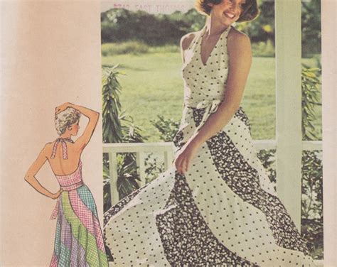 Simplicity 6312 Vintage Sewing Pattern Bias Swirl Skirt And Halter