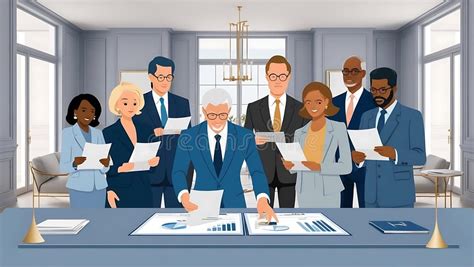 Professional Business Meeting With Diverse Team Analyzing Data Reports And Charts In Modern