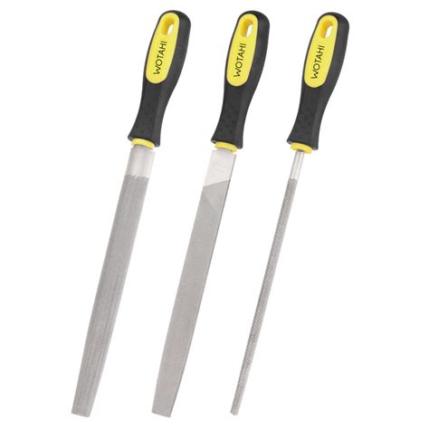 Wotahi Metal File Set 3pcs T12 Carbon Steel Files With 8 Inch Double