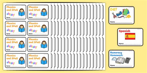 👉 Editable Ks1 Jotter Labels Teacher Made Twinkl