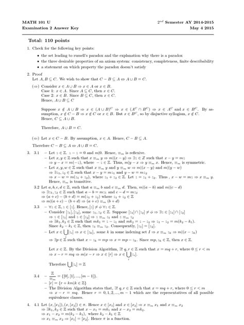 Math 101 Exam Pdf Mathematical Logic Mathematical Concepts