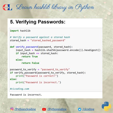 Learn Hashlib Library In Python Rpythonclcod