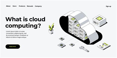 클라우드 스토리지 다운로드 아이소메트릭 벡터 일러스트 레이 션 디지털 서비스 또는 데이터 전송 애플 리 케이 션입니다 온라인 컴퓨팅 기술입니다 3d 서버와 데이터 센터 연결