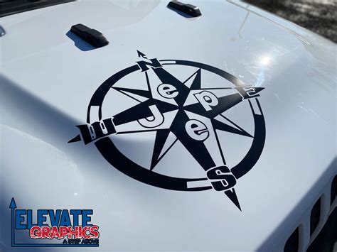 Jeep Gladiator Compass Hood Stripes Auto Vinyl Graphics 3m Decals And