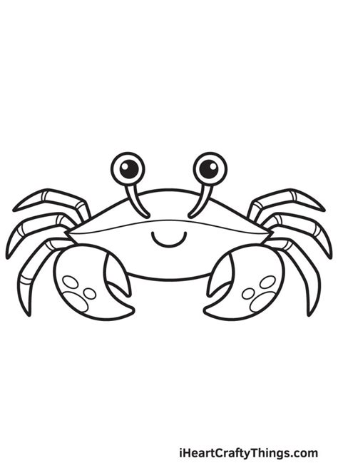 Crab Drawing — How To Draw A Crab Step By Step