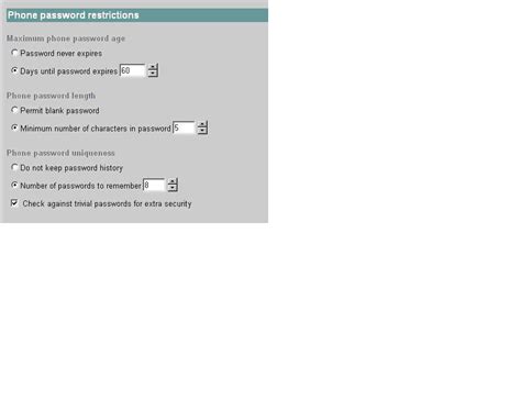 Enabling Passwords On Unity Cisco Community