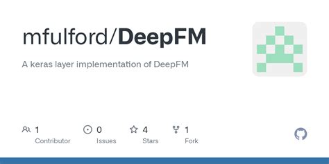 Github Mfulforddeepfm A Keras Layer Implementation Of Deepfm