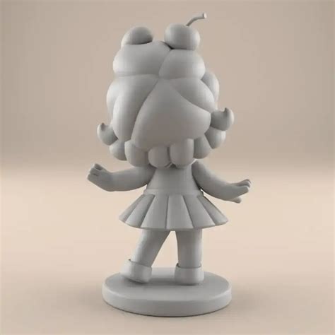 🍒 Cute Cherry Girl 3d Print Model Happy Stl File・ Stl File For 3d