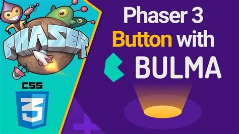 use css frameworks to easily add buttons to a phaser 3 game youtube