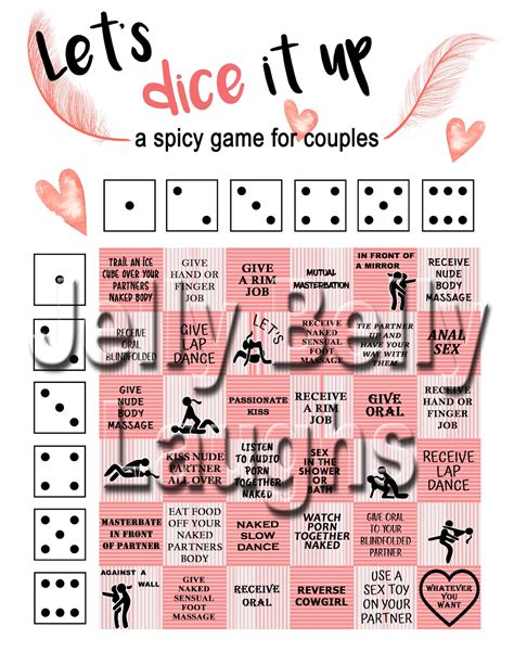 Printable Sex Game Naughty Couples Game Adult Dirty Game Sexy