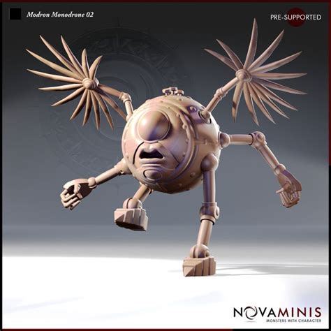 3d Printable Modron Monodrone 02 By Novaminis