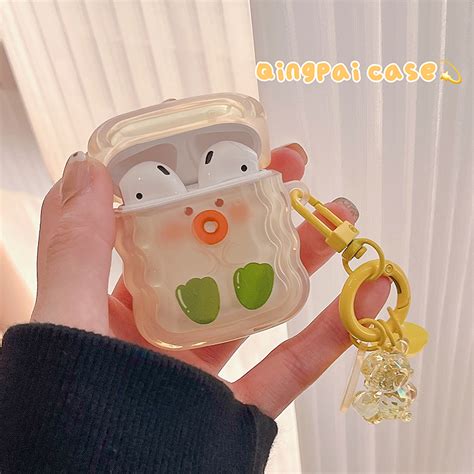 适用airpods3保护壳ins可爱卡通鸭子二代airpodspro2耳机套苹果无线蓝牙耳机盒网红创意配饰4代airpods2盒子虎窝淘