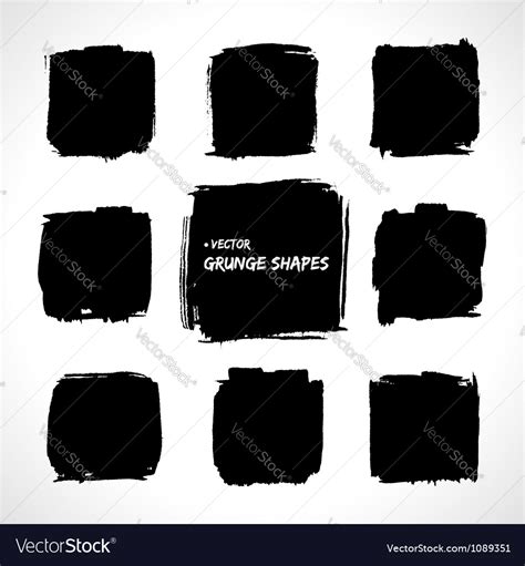 Grunge Shapes Royalty Free Vector Image VectorStock