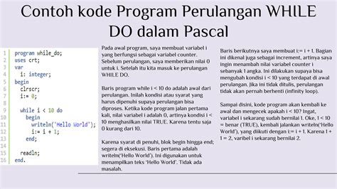 Konsep Dasar Perulangan Dalam Pascal Menggunakan While Dopptx