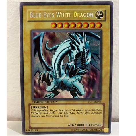 Carta Yu Gi Oh Blue Eyes White Dragon Fl1 En001 Limited Edition