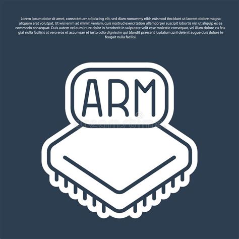 Blue Line Processor Icon Isolated On Blue Background Cpu Central Processing Unit Microchip