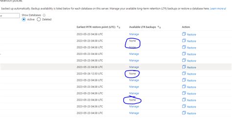Azure Db Backup Microsoft Qanda