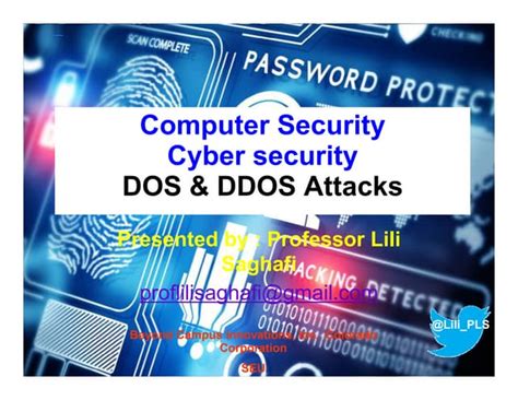 Computer Security Cyber Security Dosddos Attacks By Professor Lili